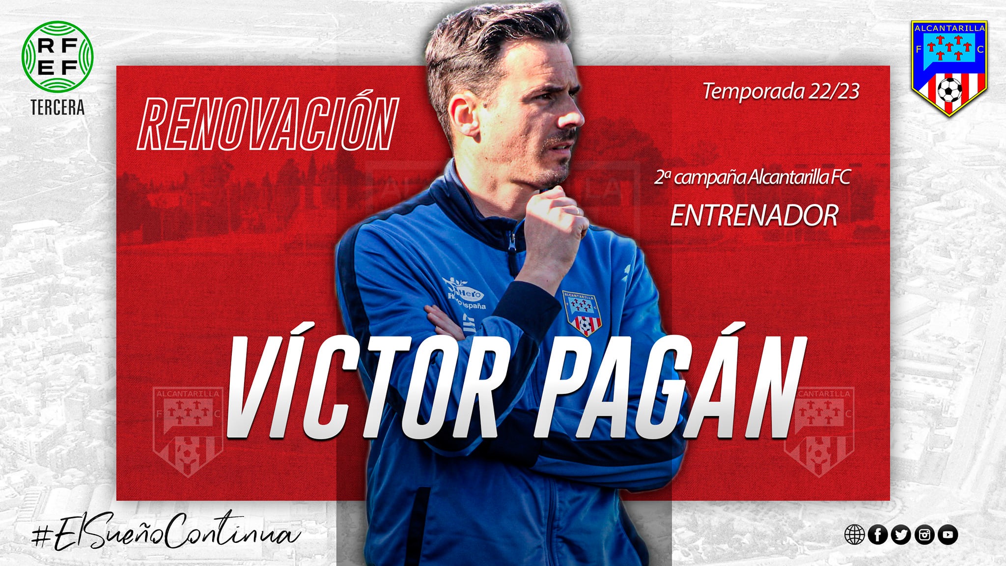 Alcantarilla FC completa su cuadro técnico con la renovación de Víctor ...